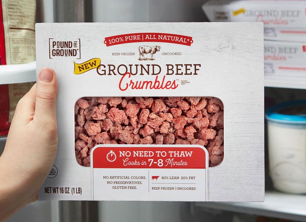 Pound of Ground | Ground Beef Crumbles Frozen Uncooked Meat